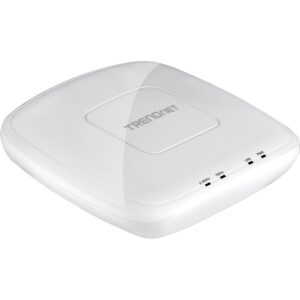 trendnet ac1750 dual band poe access point, 1300mbps wifi ac+450 mbps wifi n, wds bridge, wds station, repeater modes, band steering, wifi traffic shaping, ipv6, white, tew-825dap