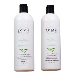 soma weightless shampoo & conditioner 16 oz set duo