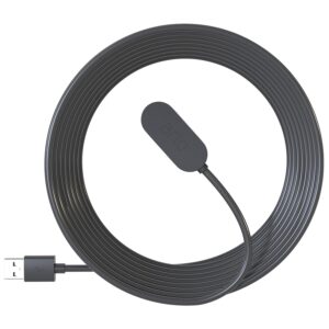 arlo indoor magnetic charging cable - arlo certified accessory - 8 ft, works with arlo pro 5s 2k, pro 4, pro 3, pro 4 xl, ultra 2, ultra, ultra 2 xl, go 2 and floodlight cameras, black - vma5001c