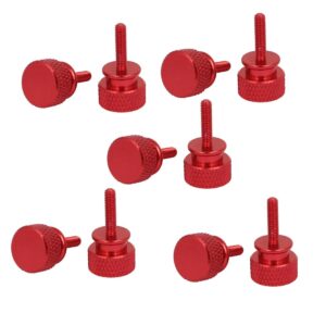 uxcell computer pc case m3x12mm aluminum alloy knurled thumb screws wine red 10pcs