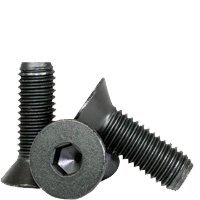 5/16"-18x1 1/4",(ft) flat socket cap screw, thermal black oxide, alloy (inch) | size: 5/16"-18 | length: 1-1/4" | alloy_steel | finish: black oxide | fully threaded | coarse thread | (quantity: 100)