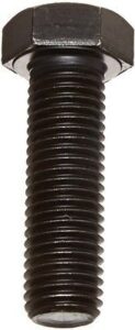 m16-1.50 x 45mm hex cap screw, class 8.8 steel, din 933/961, plain finish, black color, fully threaded (metric), (quantity: 25), rohs compliant, fine thread (unf), for indoor/interior use