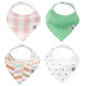 parker baby bandana drool bibs 4 pack baby bibs for girls - "lincoln set"