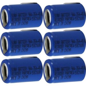 6 nimh 4/5 subc sub c 1.2v 1800mah rechargeable batteries with tabs