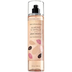 bath and body works almond vanilla fine fragrance mist 8 ounce full size