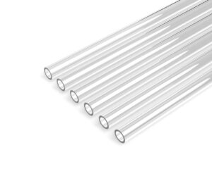 primochill 3/8in. id x 1/2in. od rigid petg tubing - 30 inches in length (rtp12-630), made with premium materials, excellent beginner hardline for pc watercooling, made in the usa - 6 pack - clear