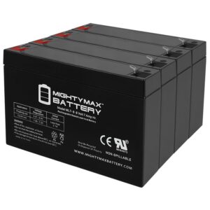 mighty max battery 6v 7ah sla replacement battery for lithonia elb-0607-4 pack