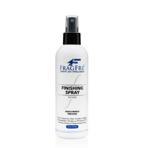 fragfre hair finishing spray 8 oz - flexible soft hold - hair spray for sensitive skin - fragrance free hypoallergenic parabens free - non irritating quick dry denatured alcohol - gluten free vegan