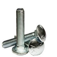 3/8"-16 x 4 1/2" carriage bolts grade 5 coarse zinc cr+3, full thread, size: 3/8"-16, length: 4-1/2", head: round, drive: external square, steel, zinc, thread type: unc (inch) (quantity: 25)