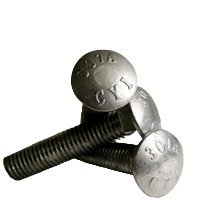 1/4"-20 x 2 1/4" carriage bolts a307 grade a coarse hdg, full thread,size: 1/4"-20,length: 2-1/4",head: round,drive: external square,steel,galvanized,thread type: unc (inch) (quantity: 100)