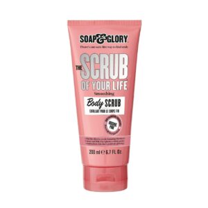 soap & glory original pink the scrub of your life exfoliating body scrub - smoothing & buffing body scrub - rose & bergamot body polish - brightening body scrub with shea butter & vitamin e (200ml)