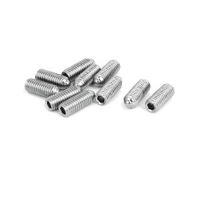 uxcell m8x20mm 304 stainless steel spring hex socket ball point grub set screws 10pcs