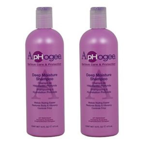 aphogee deep moisture shampoo 16oz (pack of 2)