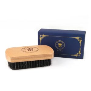 soft bristle beard brush for men, boar-mix bristle beard brush by royal shave, tame, soften mustache & beard hair