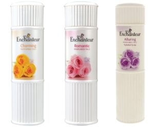 enchanteur perfumed body talcum powder charming, romantic & alluring scent (pack of 3 x 200 g / 7.05 oz)