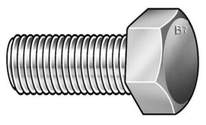 5/8"-11 x 1-3/4" grade b7 plain heavy hex bolt, 5 pk.