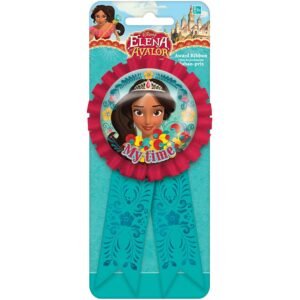 amscan disney elena of avalor birthday, confetti pouch award ribbon, 5.75" x 3.12", mulitcolor