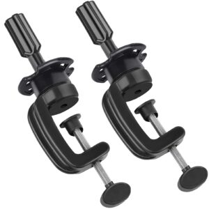 teenitor wig mannequin head stand, 2 pack cosmetology manikin stand mannequin head holder clamp black wig stand holder