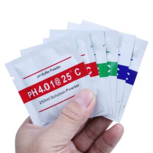 6-pack ph meter buffer solution powder for precise and easy ph calibration, ph calibration powder solution 6.86,4.01,9.18