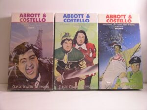 abbott & costello-a set of three new vhs video tapes