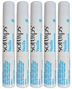 softlips lip balm protectant spf 20, vanilla (pack of 5)