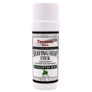 taconic shave shaving soap stick with antioxident rich seed oils for a smooth shave (eucalyptus mint)