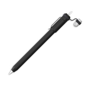 ztylus slim metal apple pencil protective case: retractable tip protection, aircraft grade aluminum, built-in clip, secures cap holder for ipad pro 12.9", 10.5", 9.7" apple pencil (black)