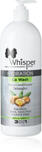 whisper whip-leave in, co-wash moisturizer & detangler, and deep conditioner, sulfate free, 100% keratin based, for all hair types 32 oz. bonus size