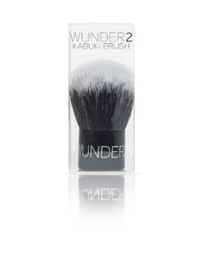 wunder2 kabuki brush makeup rounded brush great for face powder contour blush blending finishing setting flawless finish