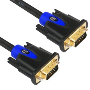 shd vga cable, vga to vga hd15 monitor cable for pc laptop tv projector-6feet