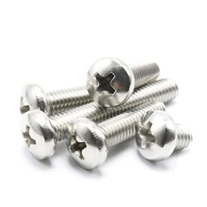 m1.4 phillips pan head machine screws a2 stainless steel thread length 3 to 12mm,pack 100-piece (m1.4 x 10mm)