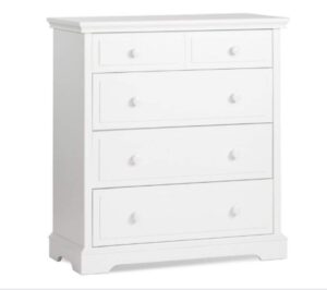 child craft universal select 4-drawer chest, matte white