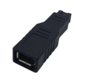 cerrxian firewire ieee 1394 type a 400 6 pin female to 1394 type b 800 9 pin male data transfer adapter converter