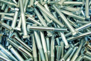 (65) hex head 3/8-16 x 3 grade 5 bolts zinc plated cap screws