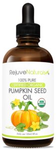 organic pumpkin seed oil (large 4-oz bottle) usda certified organic, 100% pure, cold pressed. boost hair growth for eyelashes, eyebrows & hair. overactive bladder control for men & women. moisturizer