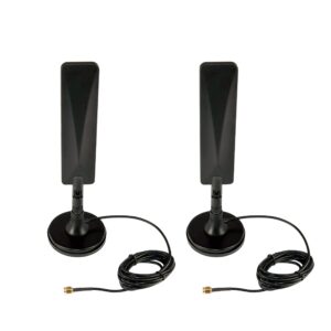 proxicast 4g/lte universal wide band 5 dbi omni-directional paddle antenna + sma magnetic base for cisco, cradlepoint, digi, mofi, pepwave, sierra wireless and many others (ant-120-007-mag-2pk)