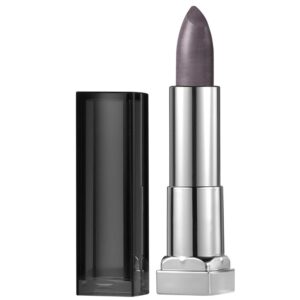 maybelline new york color sensational silver lipstick metallic lipstick, smoked silver, 0.15 oz