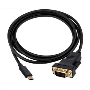 usb-c to vga,cabledeconn thunderbolt 3 type c to vga male converter adapter cable 1.8m