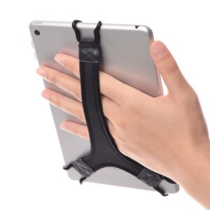 tfy security hand strap holder finger grip for tablet - compatible with fire 7 inch/fire hd 8 / ipad mini/galaxy tab s 8.4 / galaxy tab 2/3 / 4 / galaxy tab 7.7 (black)