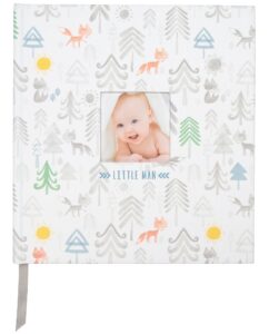 c.r. gibson little man perfect-bound memory book for newborn and baby boys, 9.5" x 10", 1 count (pack of 1)