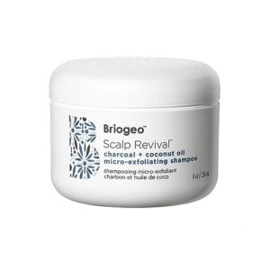 briogeo scalp revival charcoal + coconut oil micro-exfoliating shampoo, treatment for dry & itchy scalp, clarifying shampoo for build up, scalp scrub for oily scalp, vegan, cruelty-free, 8 fl oz