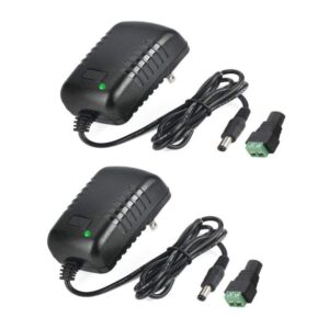 ac adapter, yifeng 12v / 2a ac dc switching power supply adapter(input 100-240v, output 12v 2a) with dc connector gift