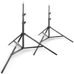 emart 8.5 ft light stand for photography, 2 pack portable photo video lighting tripod with carry case for speedlight, flash, softbox, strobe, camera, selfie, photographic portrait