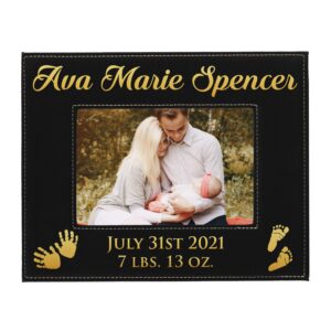 my personal memories customized new baby photo frame - custom engraved boy girl picture frame (5 x 7)