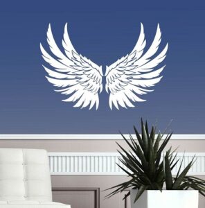 wall vinyl decal home decor art sticker pair of angel or eagle wings kids bedroom living room removable stylish mural unique design 2101