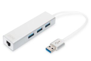 assmann digitus usb 3.0 3-port hub & gigabit lan-adaptor