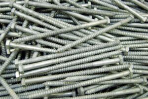 (100) galvanized hex head 1/4 x 5 lag bolts wood screws