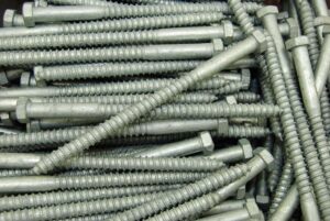 (50) galvanized hex head 3/8 x 6 lag bolts wood screws