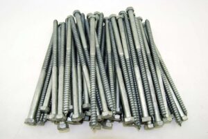 (25) galvanized hex head 3/8 x 8 lag bolts wood screws