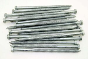 (25) galvanized hex head 1/2 x 10 lag bolts wood screws